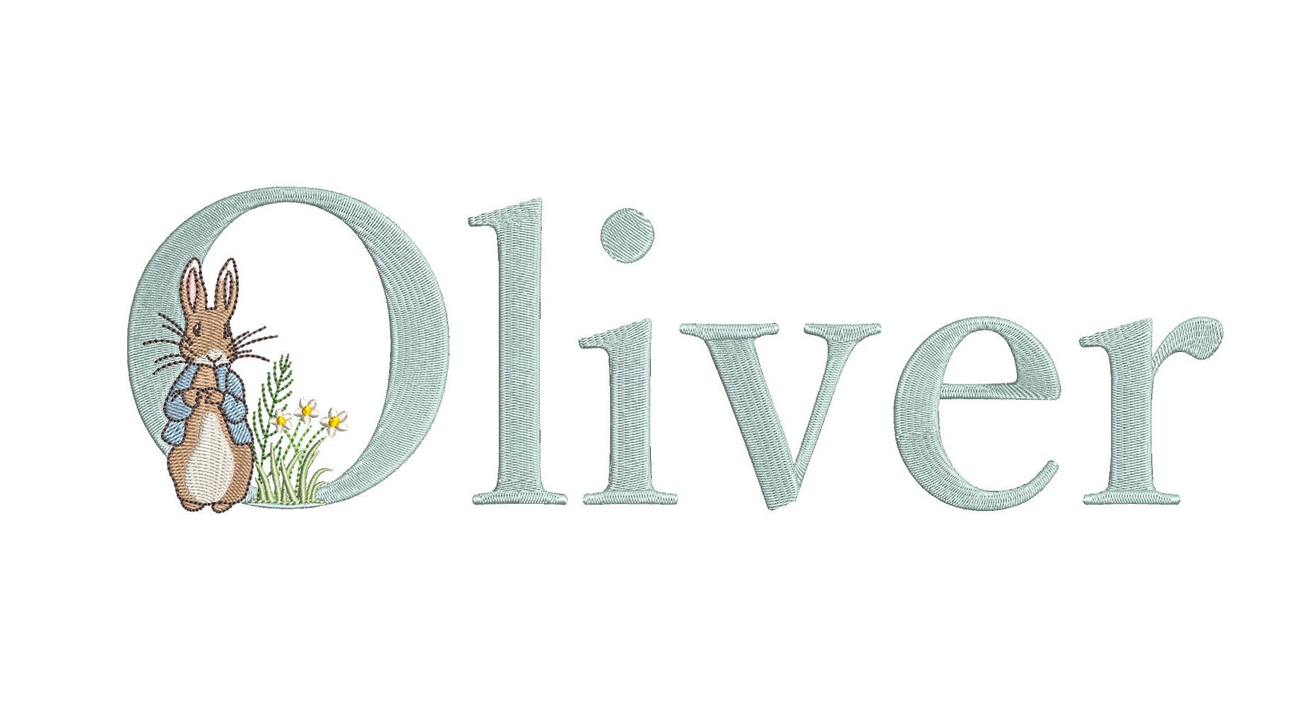 Lowercase 2inch Embroidery Font Matching With Peter Rabbit, Monogram ...