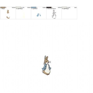 Peter Rabbit 2.5inch Machine Embroidery Design Digital Download ...