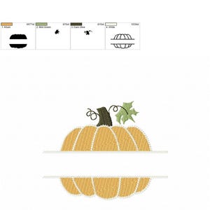 Stylish Pumpkin Split Multisize Embroidery Design in Three Sizes ...