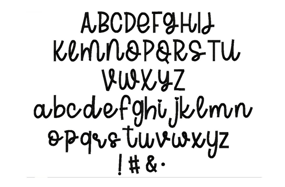 Olivia Script Font A-Z 2inch Machine Embroidery Font Digital Download ...