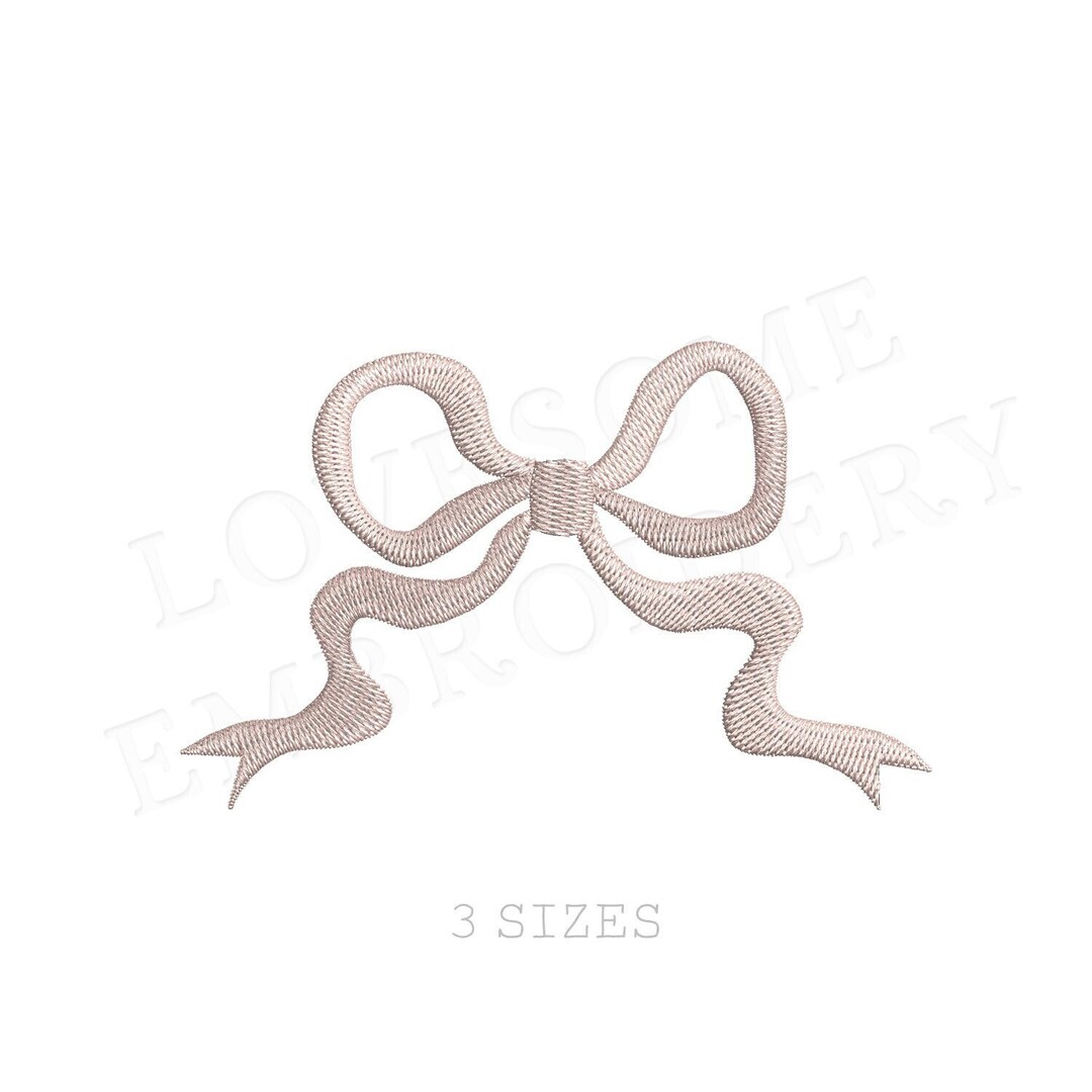 Stylish Bow Three Big Sizes Machine Embroidery Design, Lovely Bows ...