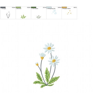 Daisy Multisize Machine Embroidery Design File Digital Download ...