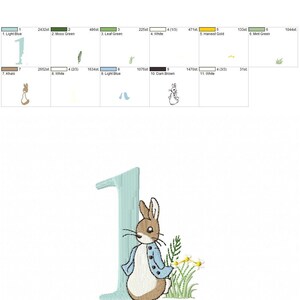 Numbers Peter Rabbit 4inch 0-9 Machine Embroidery Numbers Digital ...
