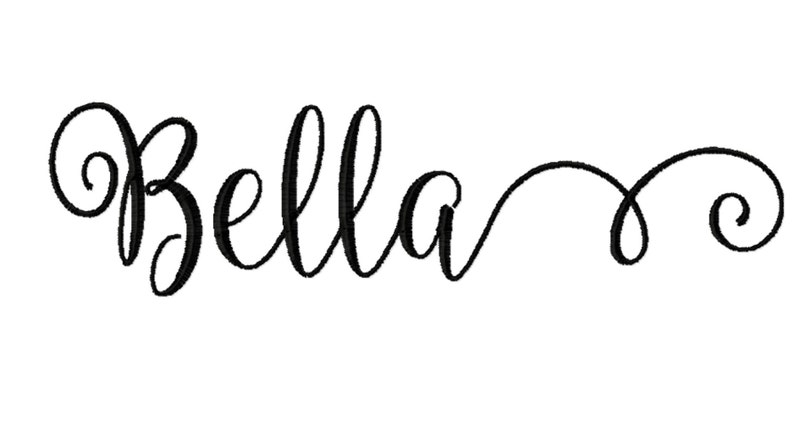 Bella Script Font A-Z 3inch Machine Embroidery Font Digital Download ...
