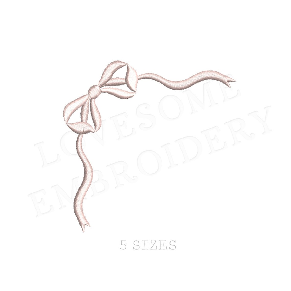 Romance Corner Bow Five Sizes Machine Embroidery Design, Lovely Mini ...