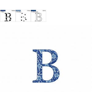 NEW Chinoiserie Alphabet 3inch A-Z Machine Embroidery Font Blue Elegant ...