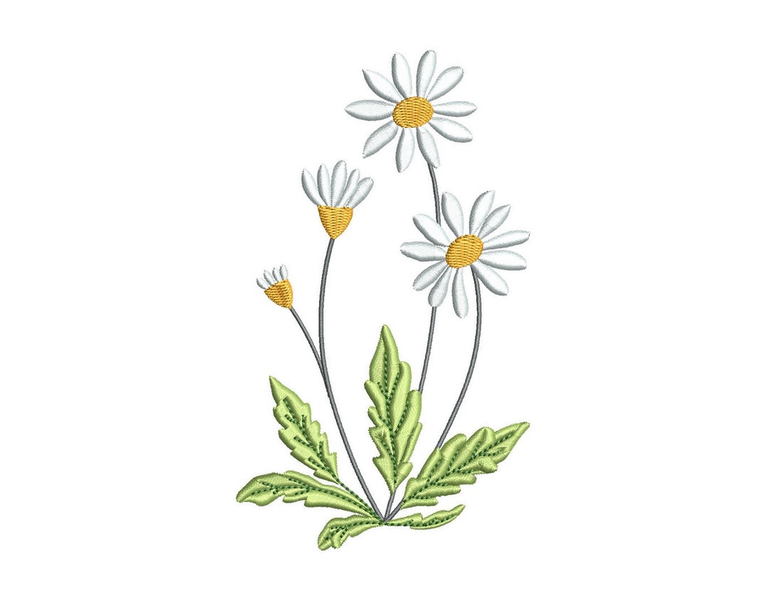Daisy Multisize Machine Embroidery Design File Digital Download ...