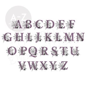 Spider Web Alphabet 3inch A-Z Machine Embroidery Font Digital Download ...