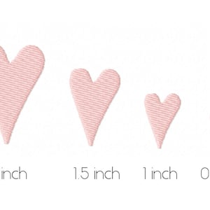 Heart Mini Embroidery Design Four Sizes, Tiny Hearts Fill Stitch ...
