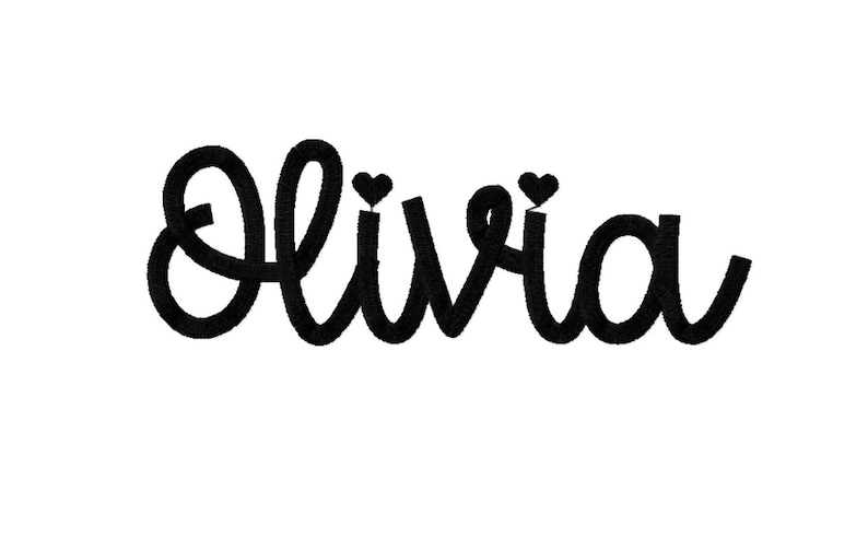 Olivia Script Font A-Z 1.5inch Machine Embroidery Font Digital Download ...