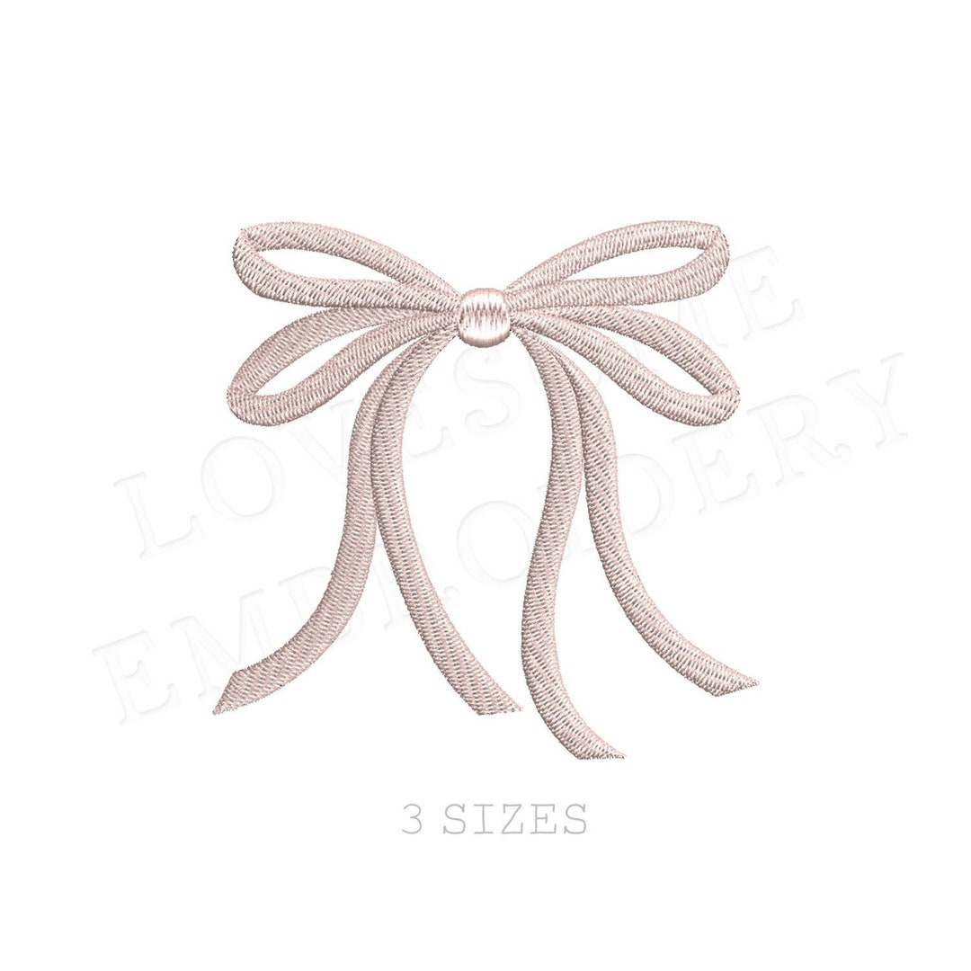 Grace Bow Three Big Sizes Machine Embroidery Design, Lovely Bows ...
