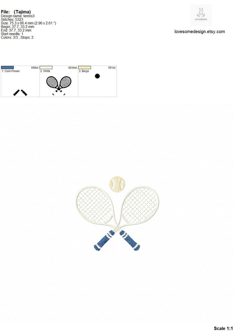 Tennis Rackets 3inch Embroidery Design, Sports Machine Embroidery ...