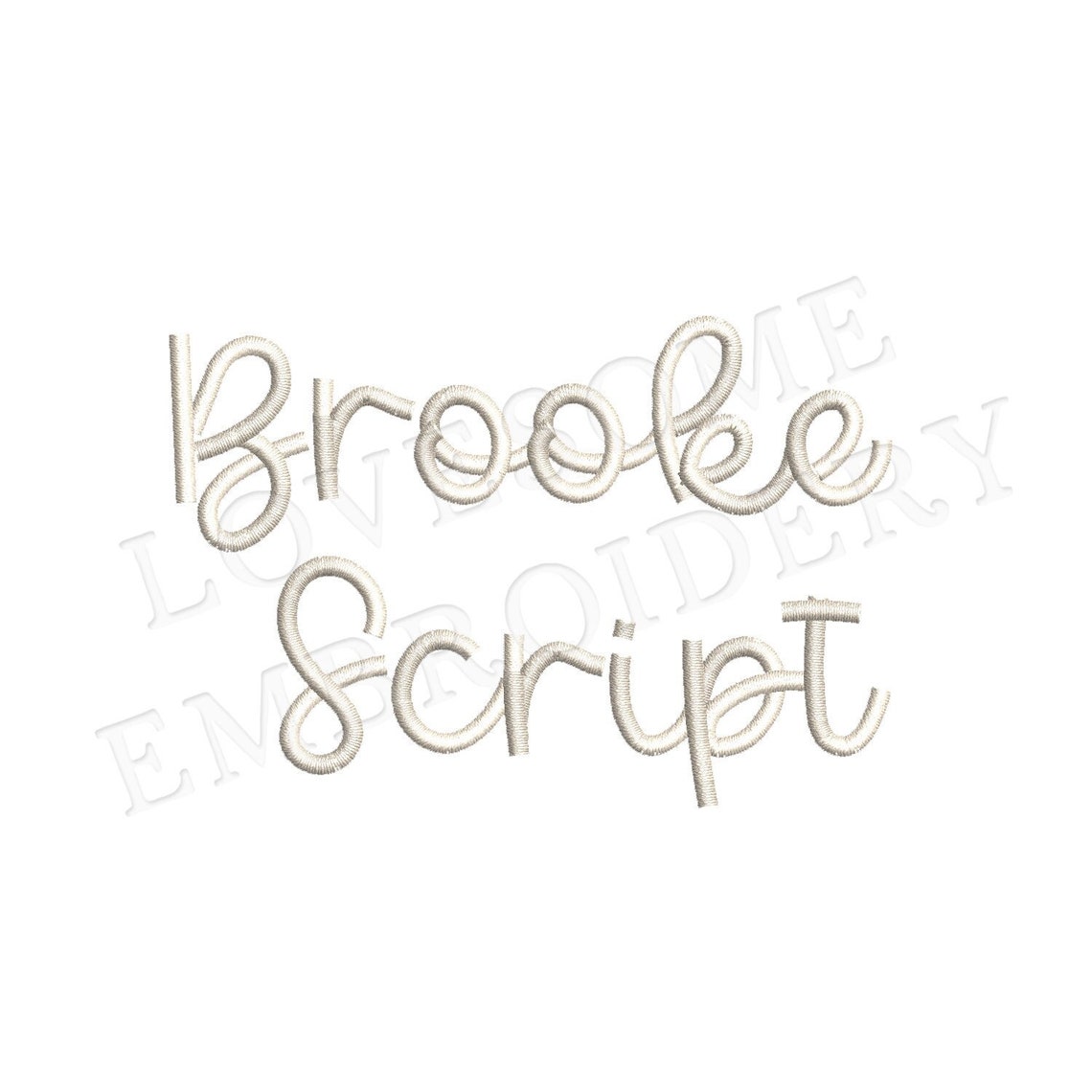 Brooke Script 1inch Satin Stitch Font A-Z, Cursive Run Stitch Font ...