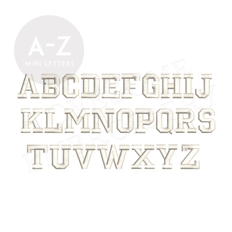 Mini Embroidery Font - Etsy
