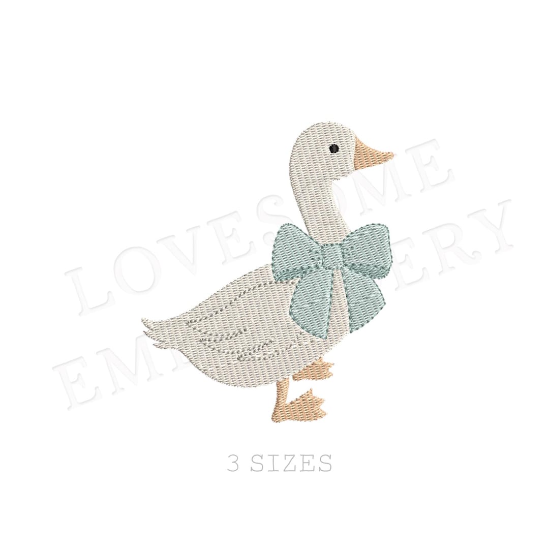 Cute Silly Goose Mini Three Sizes Machine Embroidery Design, Lovely ...