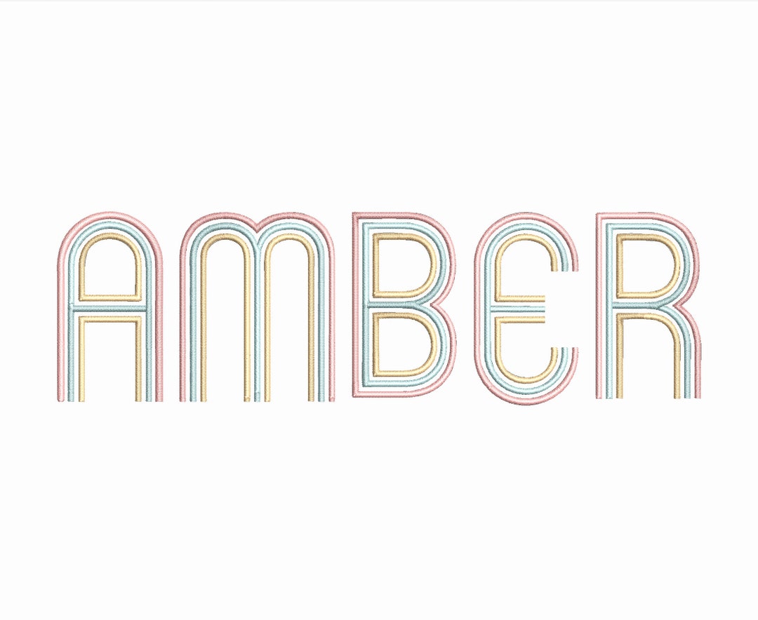 Amber Monogram 2inch BX Font A-Z Machine Embroidery Font Digital ...