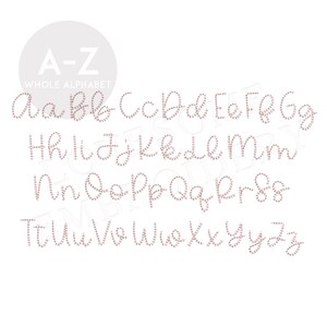 Chain Script Font A-Z 2inch Cursive Chain Stitch Machine Embroidery ...