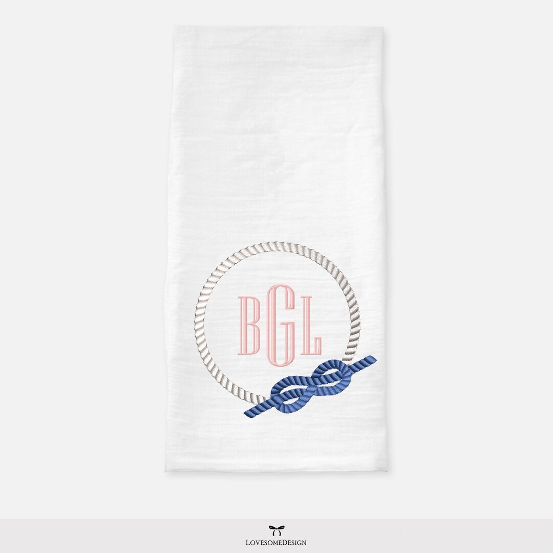 Sailors Knot Rope Frame 4inch Embroidery Design, Nautical Machine ...