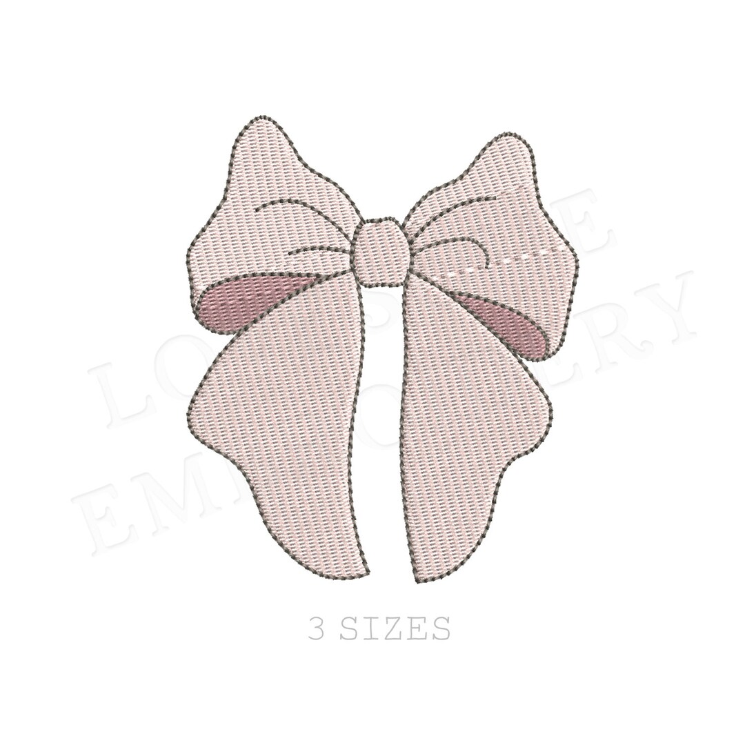 Precious Bow Three Sizes Machine Embroidery Design, Lovely Mini Bows ...