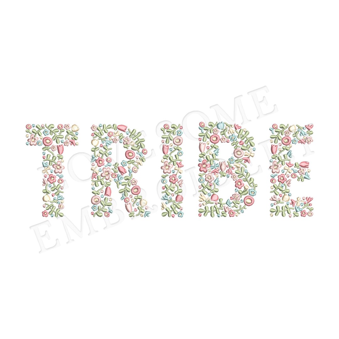 Floral Tribe 5x7 Embroidery Design, Modern Floral Fill Embroidery File ...