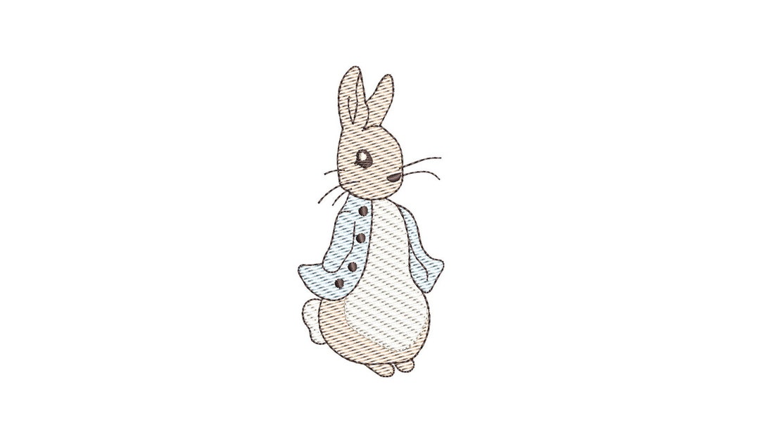 Peter Rabbit 4inch Quick Stitch Machine Embroidery Design Digital ...