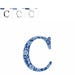 NEW Chinoiserie Letter C 4inch Machine Embroidery Font Blue Elegant ...