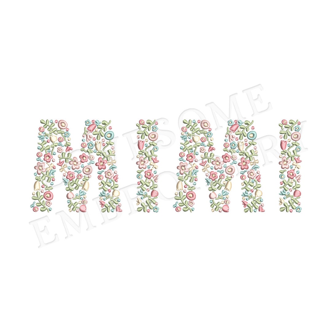 Floral Mimi 4x4 Embroidery Design, Modern Floral Fill Embroidery File ...