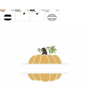 Stylish Pumpkin Split Multisize Embroidery Design in Three Sizes ...
