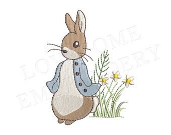 Peter Rabbit 7inch Machine Embroidery Design Digital Download Lovesome ...