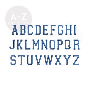 College 1.5inch Puff Font A-Z Machine Embroidery Sports Letters, Puff ...
