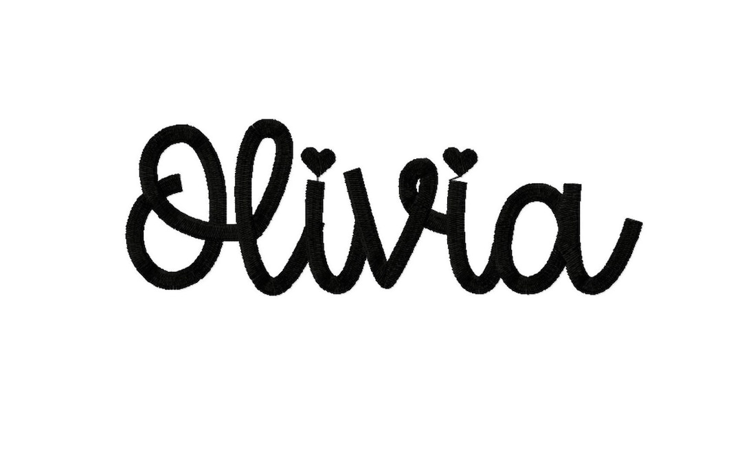 Olivia Script Font 3inch A-Z Machine Embroidery Font Digital Download ...