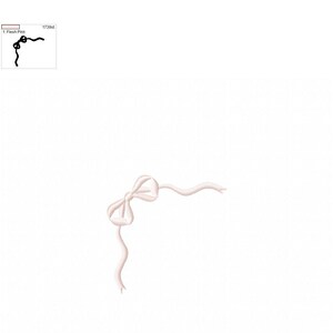 Romance Corner Bow Five Sizes Machine Embroidery Design, Lovely Mini ...