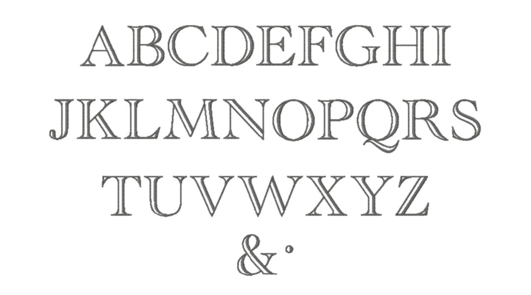 Academia Monogram Font A-Z 1.5inch Machine Embroidery Font Digital ...