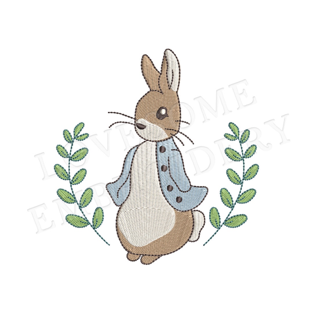 Peter Rabbit Wreath 3.5inch Machine Embroidery Design Digital Download ...