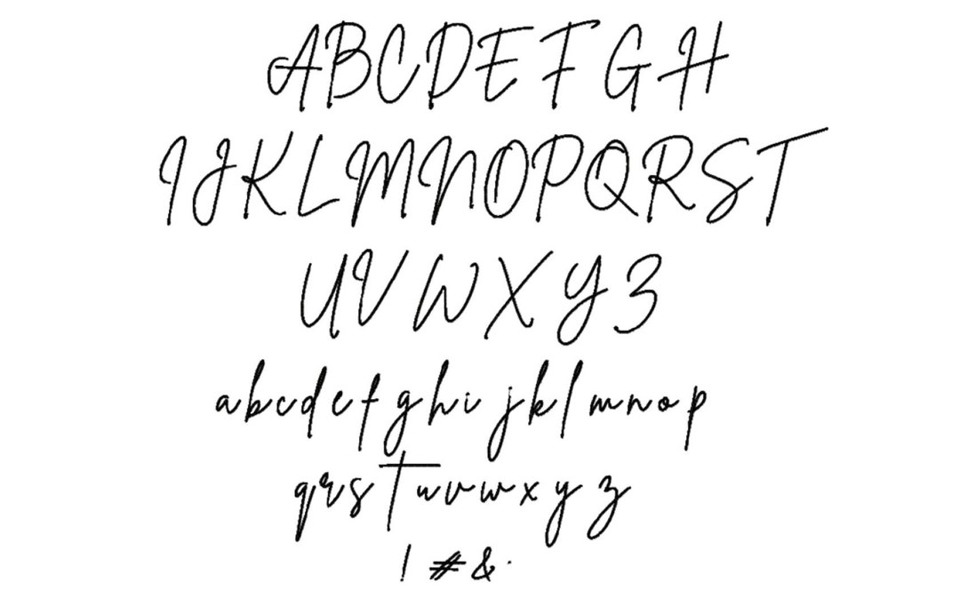 Britney Script Font A-Z 2inch Machine Embroidery Font Digital Download ...