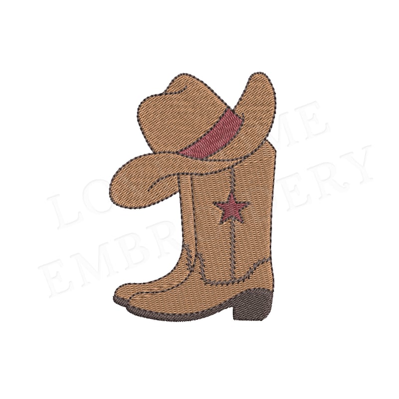 Cowboy Embroidery Design - Etsy