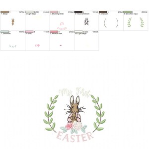 Happy Easter 5inch Flopsy Rabbit Machine Embroidery Design Digital ...