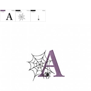 Spider Web Alphabet 3inch A-Z Machine Embroidery Font Digital Download ...