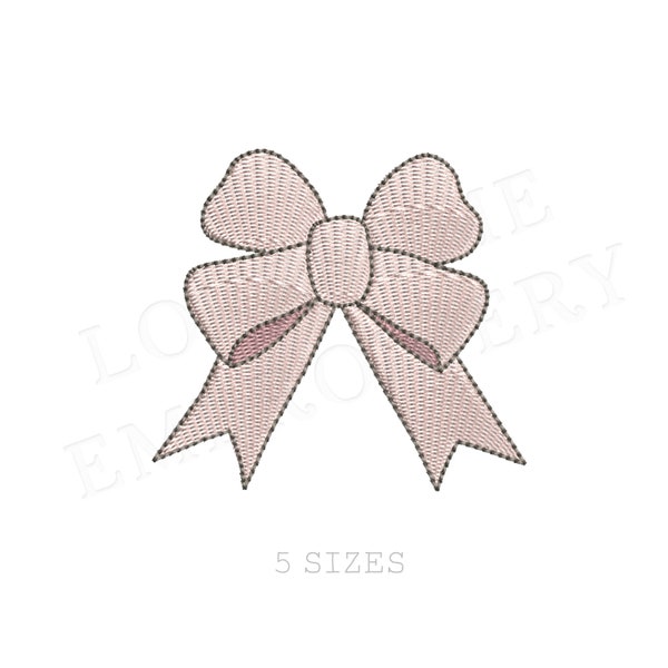 Bow Embroidery File - Etsy