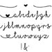 Melody Script 1inch Font A-Z, Fancy Cursive Embroidery Font, Machine ...