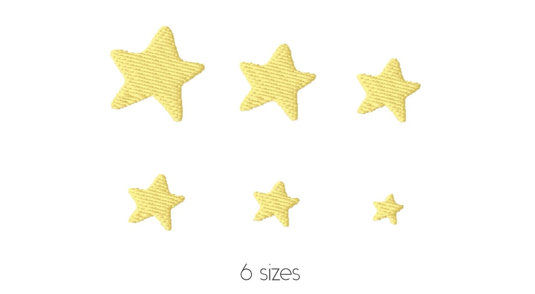 Star Mini Embroidery Design Six Sizes, Tiny Stars Fill Stitch Machine ...