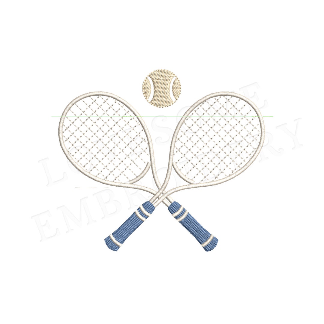 Tennis Rackets 3inch Embroidery Design, Sports Machine Embroidery ...
