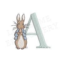 Pink Floral Bunny Alphabet & Numbers PNG, Storybook Bunny Letters ...