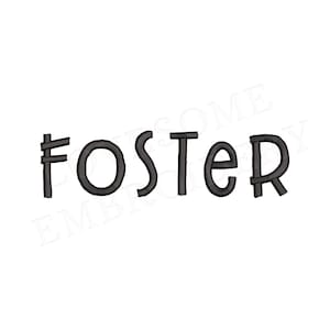 Foster Embroidery Font A-Z 3inch Machine Embroidery Font Digital ...