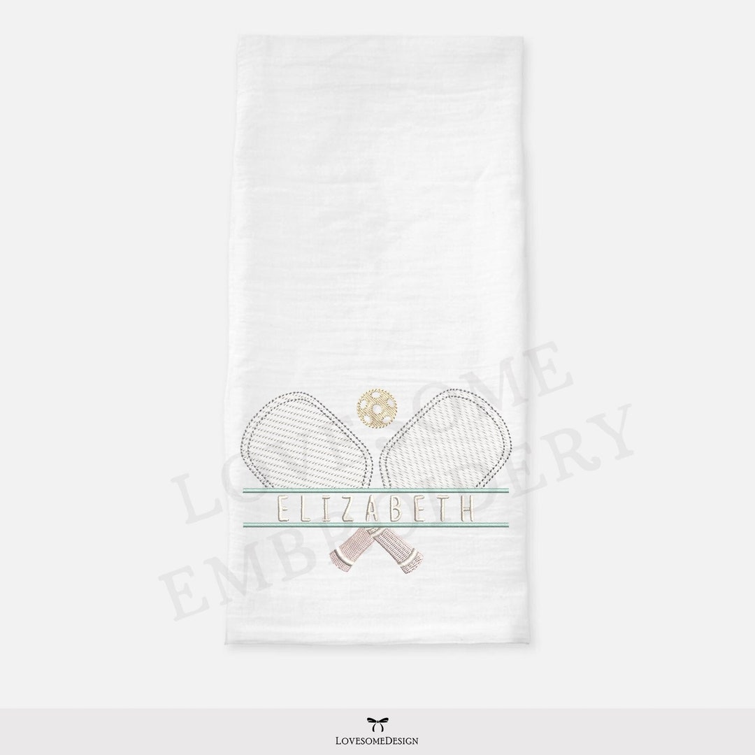 Pickleball Split 5inch Quick Stitch Embroidery Design, Sports Machine ...