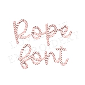 Rope Script Font A-Z 1.5inch Cursive Rope Stitch Machine Embroidery ...