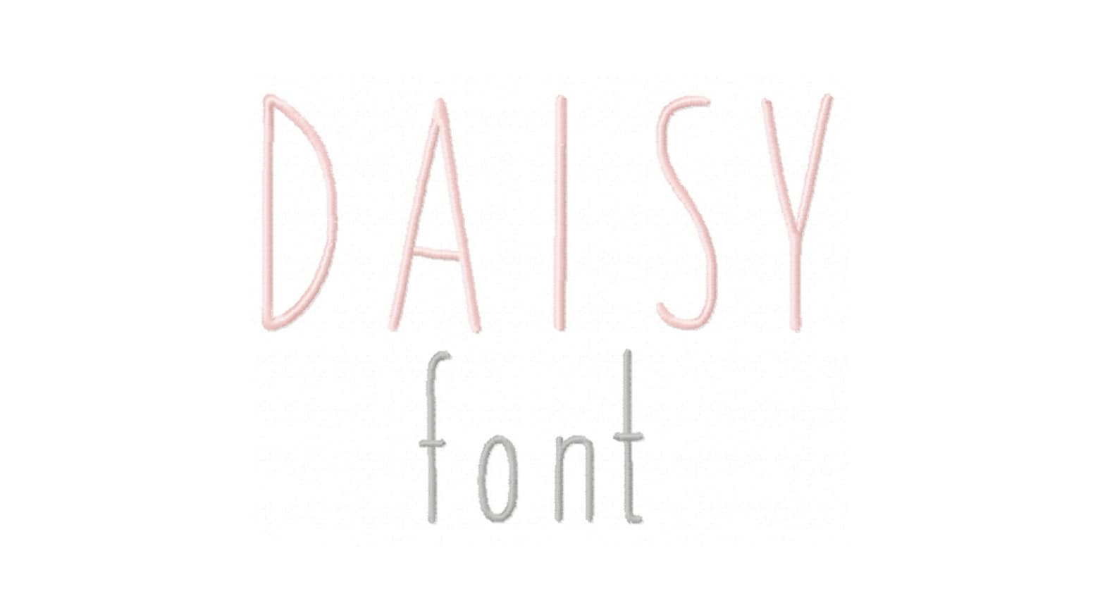 Daisy Embroidery Font A-Z 4inch Machine Embroidery Font Digital ...