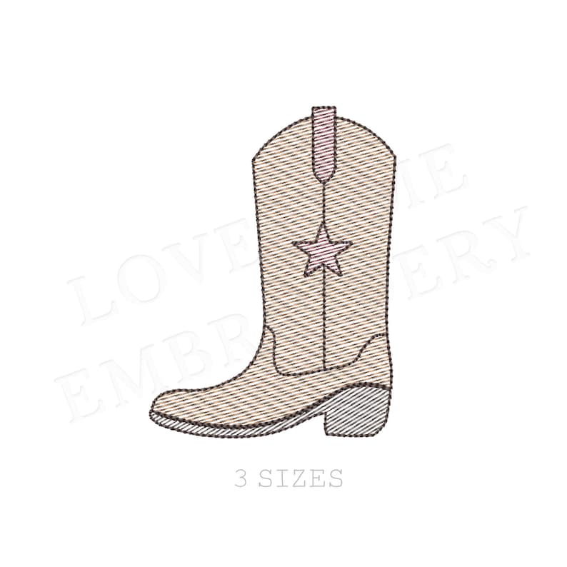 Cowboy Boot Mini Quick Stitch Multisize Embroidery Design, Western ...