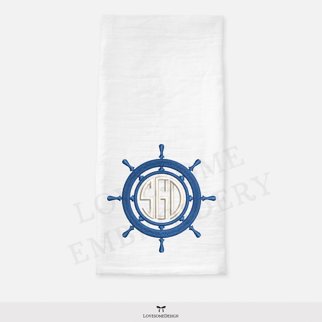 Ships Wheel Frame Multisize Embroidery Design, Nautical Machine ...