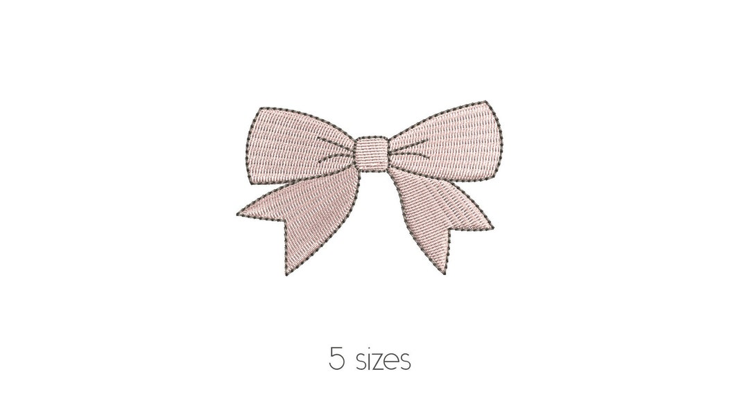 Simple Bow Five Sizes Machine Embroidery Design, Lovely Mini Bows ...